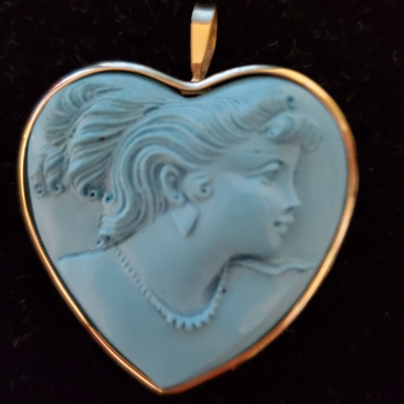 14k | Jewelry | 4k Y Gold Persian Turquoise Cameo Broochpendant | Poshmark